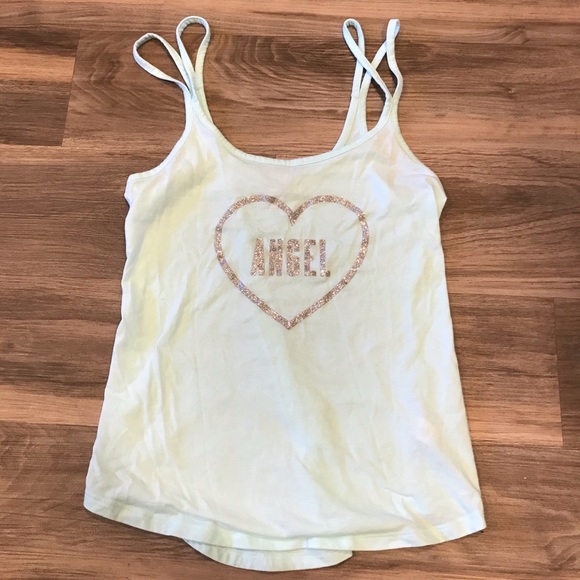 Victoria's Secret | Tops | Victorias Secret Angle Glitter Heart Tank ...